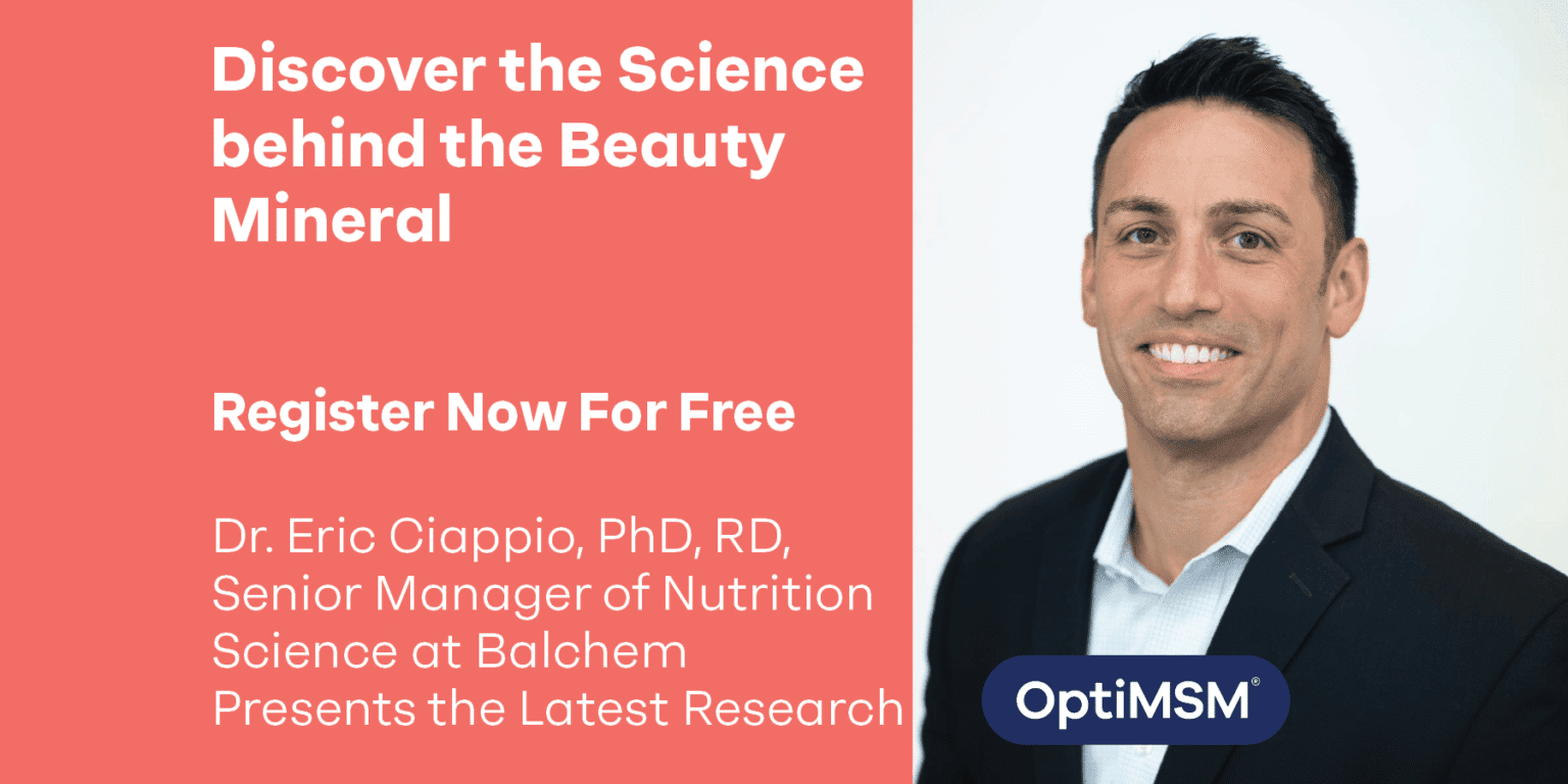 OptiMSM SupplySide Supplement Journal Nutricosmetics Webinar